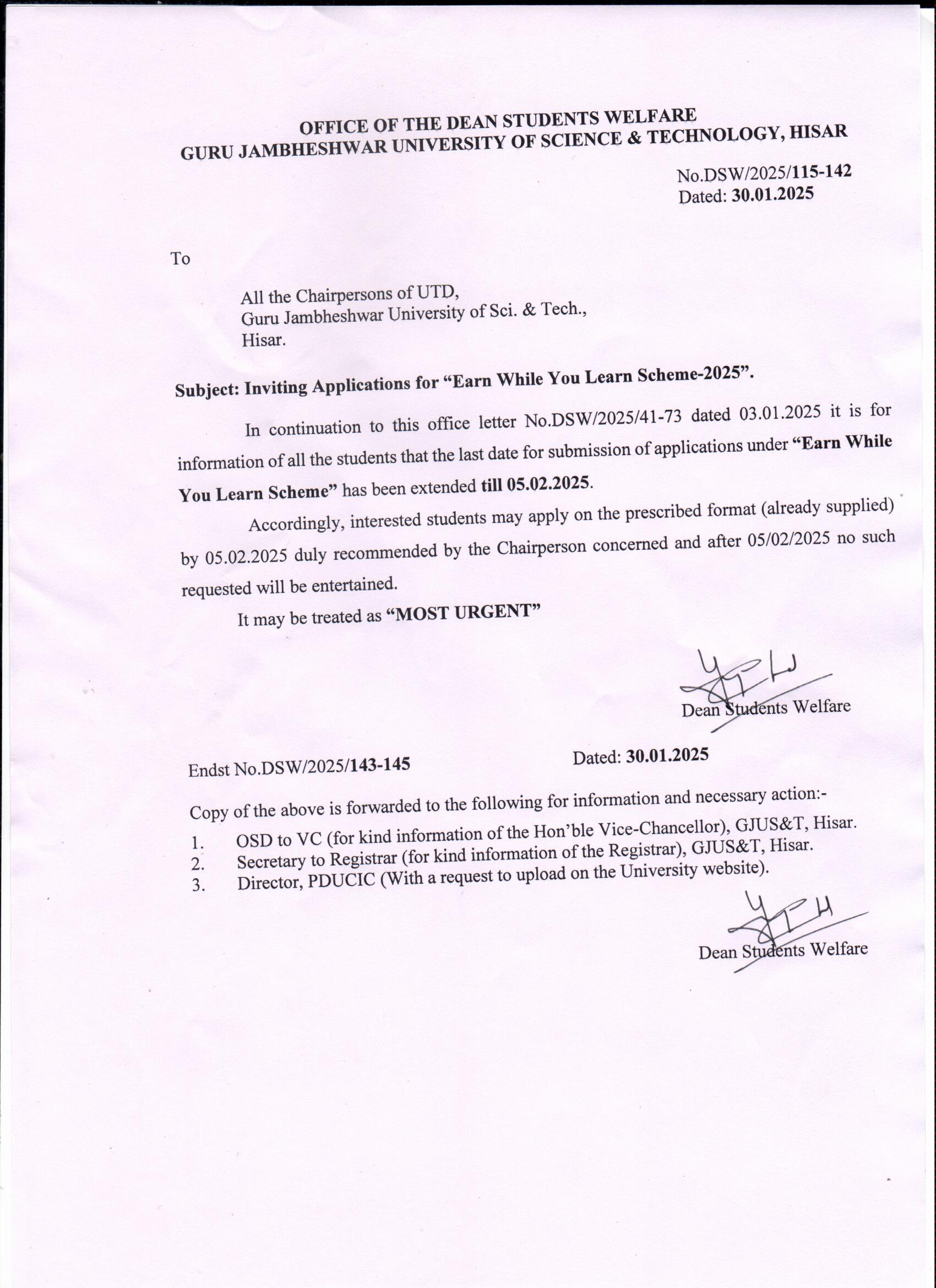 Guru Jambheshwar University of Science & Technology, Hisar - Haryana ...